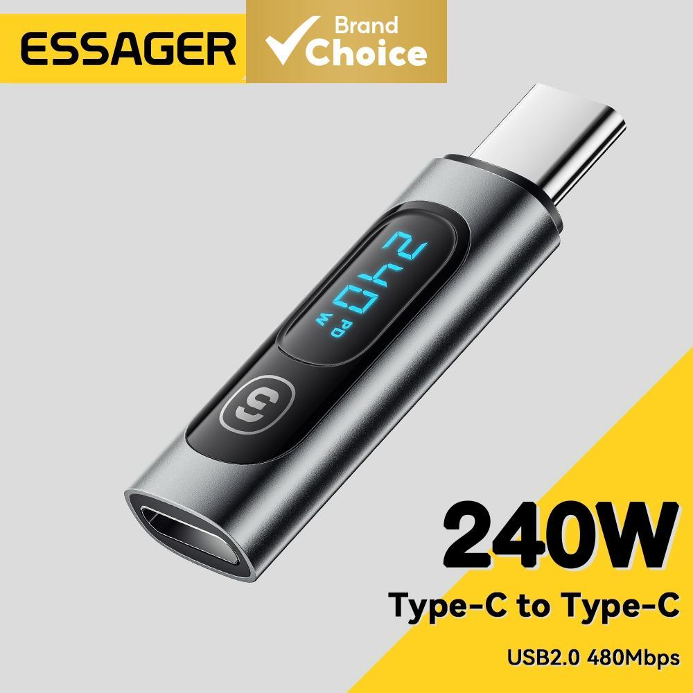 Essager Type C to Type C 240W Power Adapter supports data transmission ...
