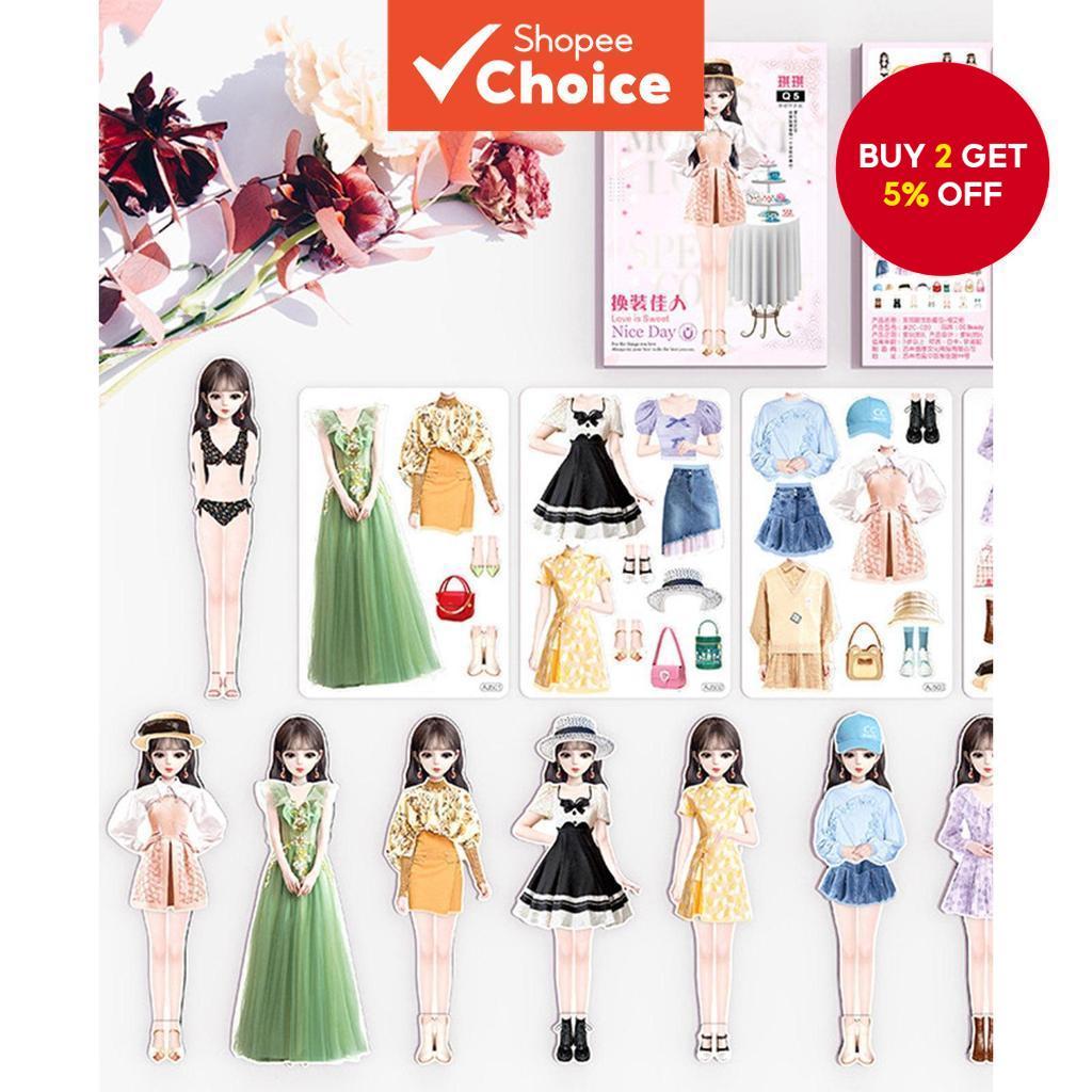 Magnetic Princess Dress Up Paper Doll Pretend Play Game, Travel Toy Car ...