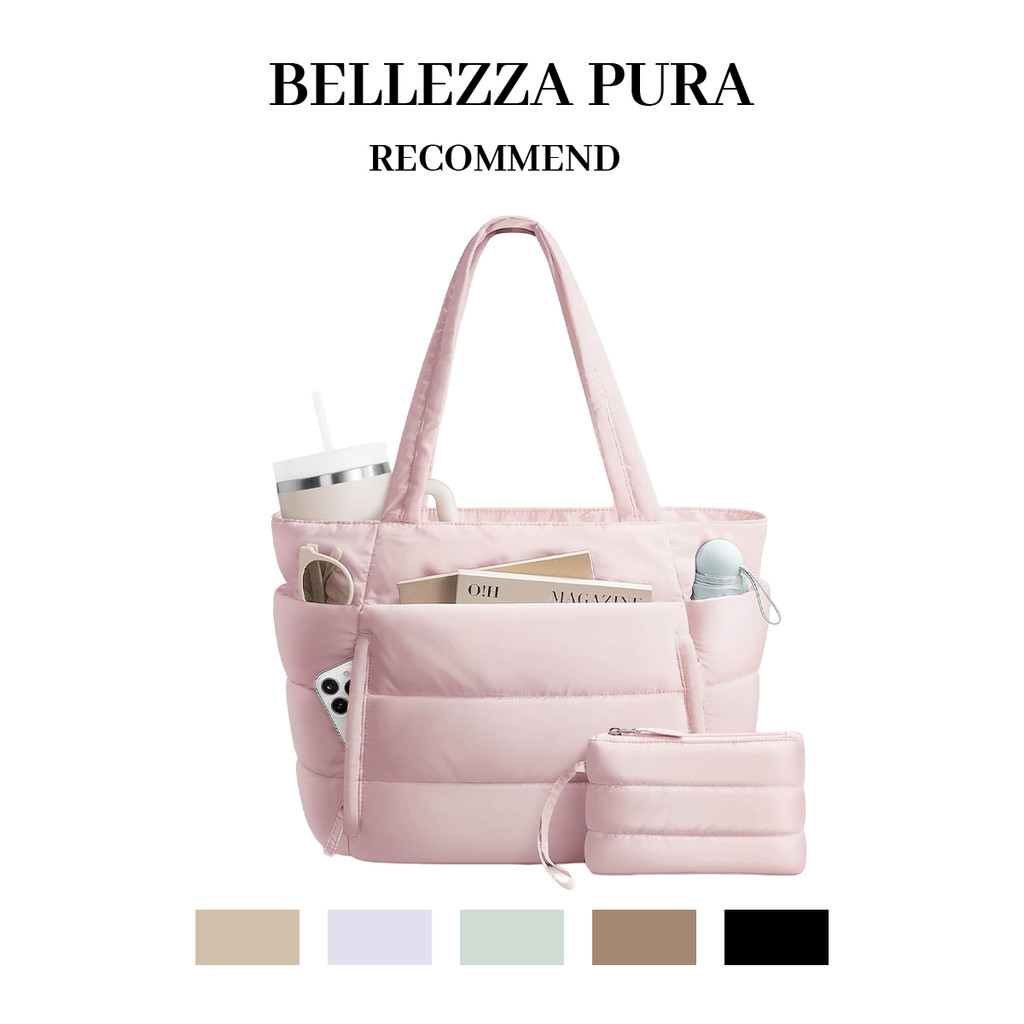 BELLEZZA PURA Tote Bag Large Capacity Waterproof Lightweight Travel Bag ...