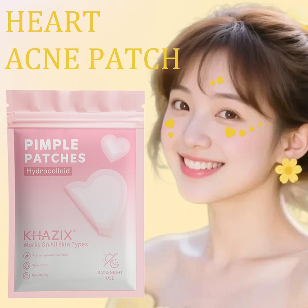 Colorful Love Acne Patch Hydrocolloid Heart Pimples Shaped Acne Patch ...