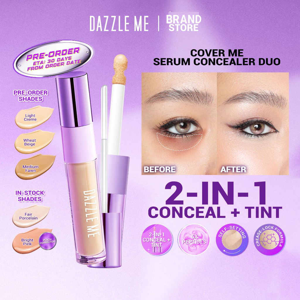 NEW! | DAZZLE ME Cover Me Serum Concealer Duo | Full Coverage, Long ...
