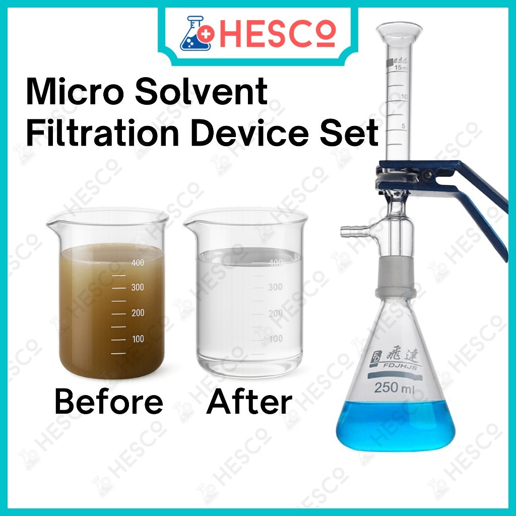Micro Solvent Filtration Device Set — Laboratory 250ml Sand Core Vacuum ...