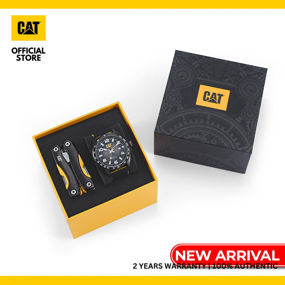 CAT SET-QE-161-21-132 Black Silicone Band Analog Watch | 10 ATM | 47MM ...