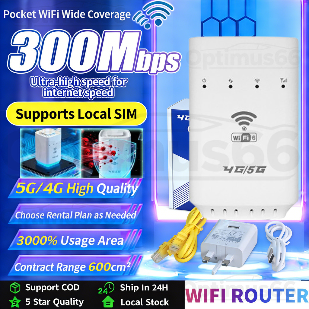 Portable WiFi 4G 5G LTE CPE 300Mbps Mifi Router Hotspot Kad SIM Sokong ...