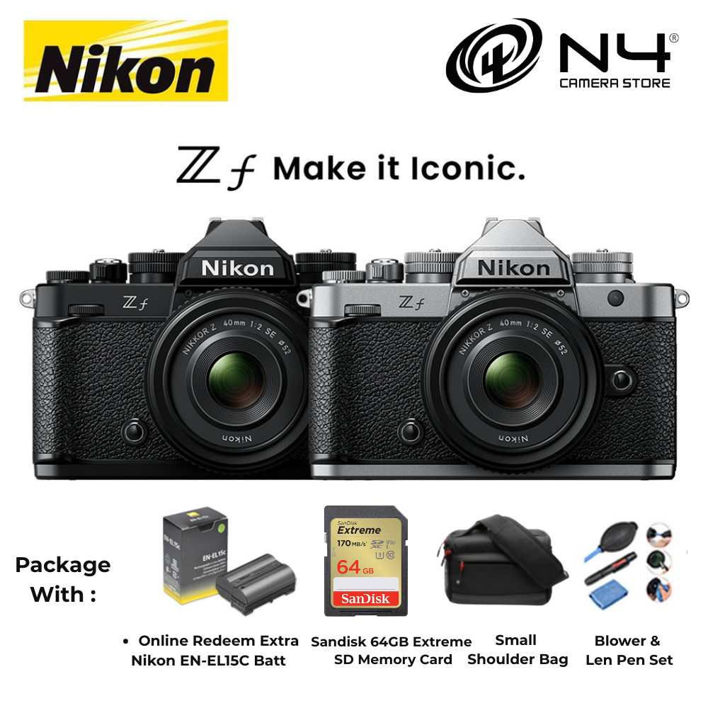 NIKON ZF Full Frame Mirrorless Camera Body / 40mmKit / 24-70mm Kit ...