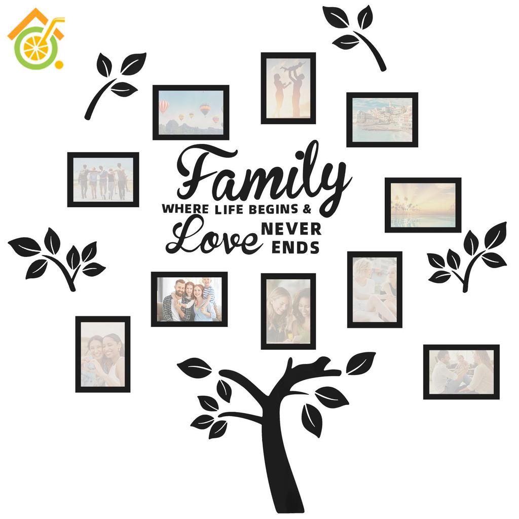 Family Tree Wall Decal Acrylic Family Tree Wall Decor Decorative Family ...
