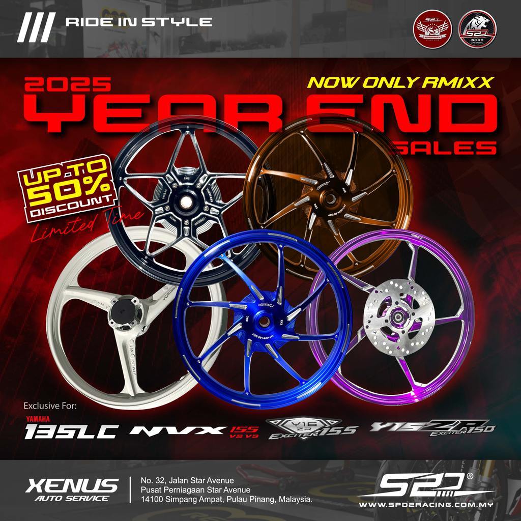 Sport Rim HYPERTECH YAMAHA Y15 Y16 Y125ZR LCV8 NVX EXCITER 135 150 155 ...