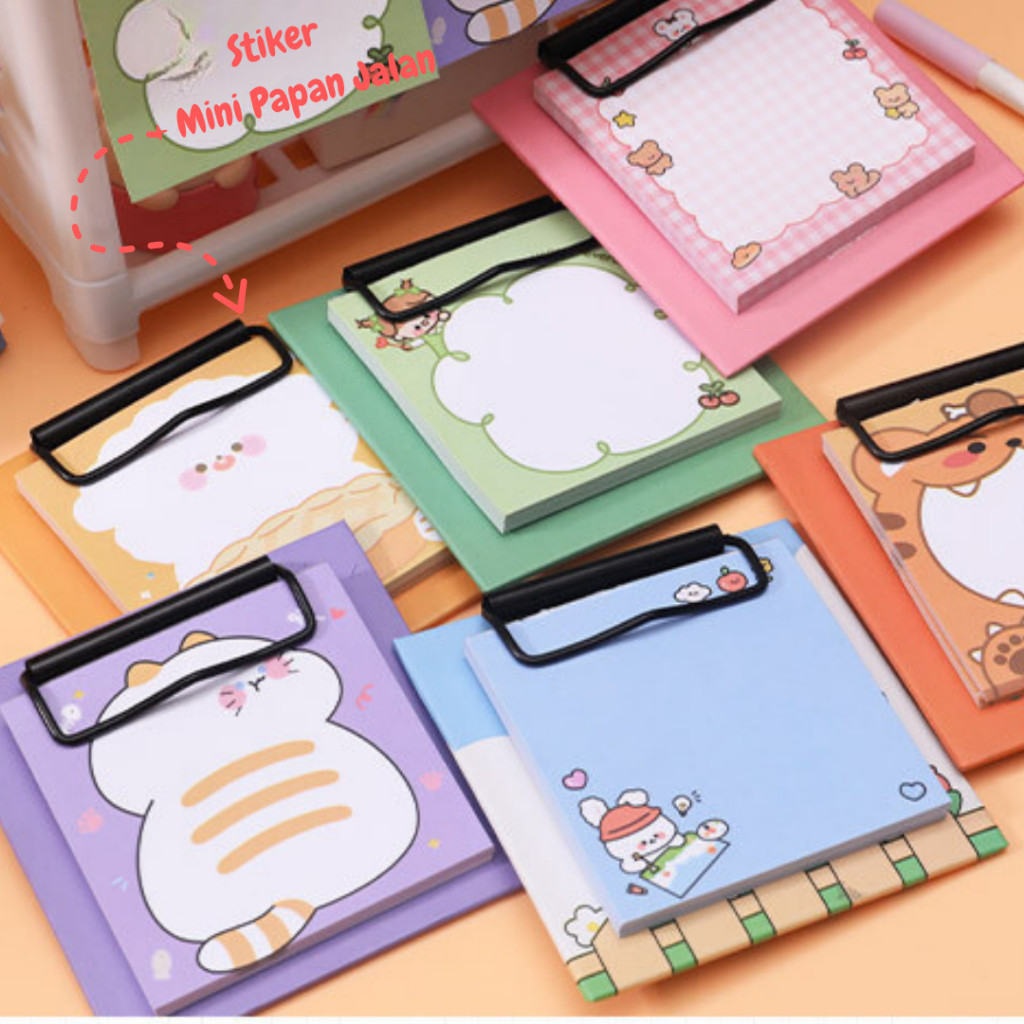 BB Stick Note Free Clipboard Cute Colored Characters Memo Pad Sticky ...