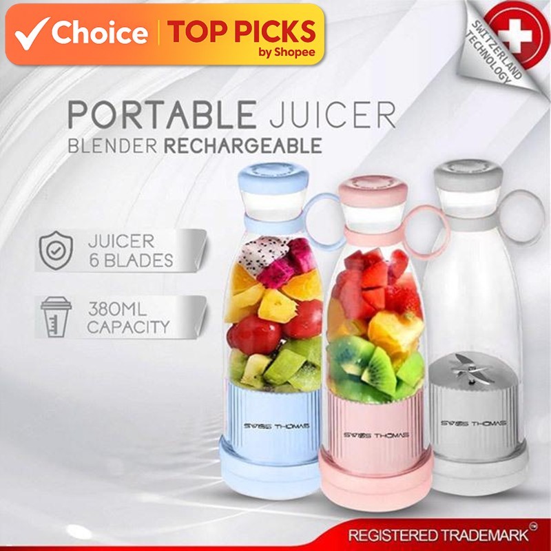 Swiss Thomas Portable Electric Fruit Juicer - Rechargeable Juice Cup ...