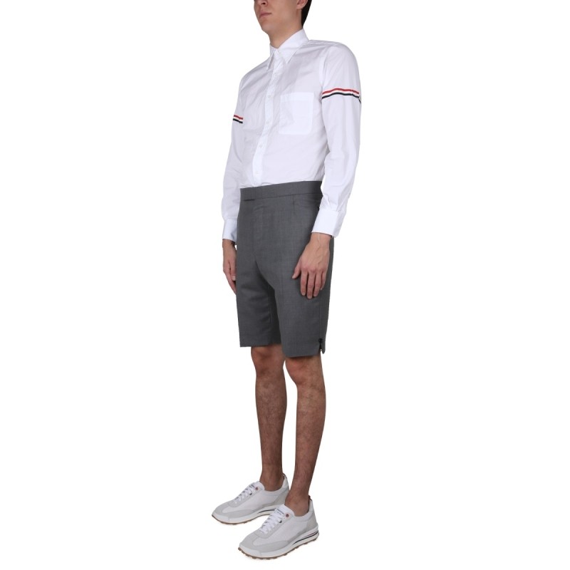 Thom Browne New Style Men's Pants OVERCHECK Pattern Browne Shorts ...