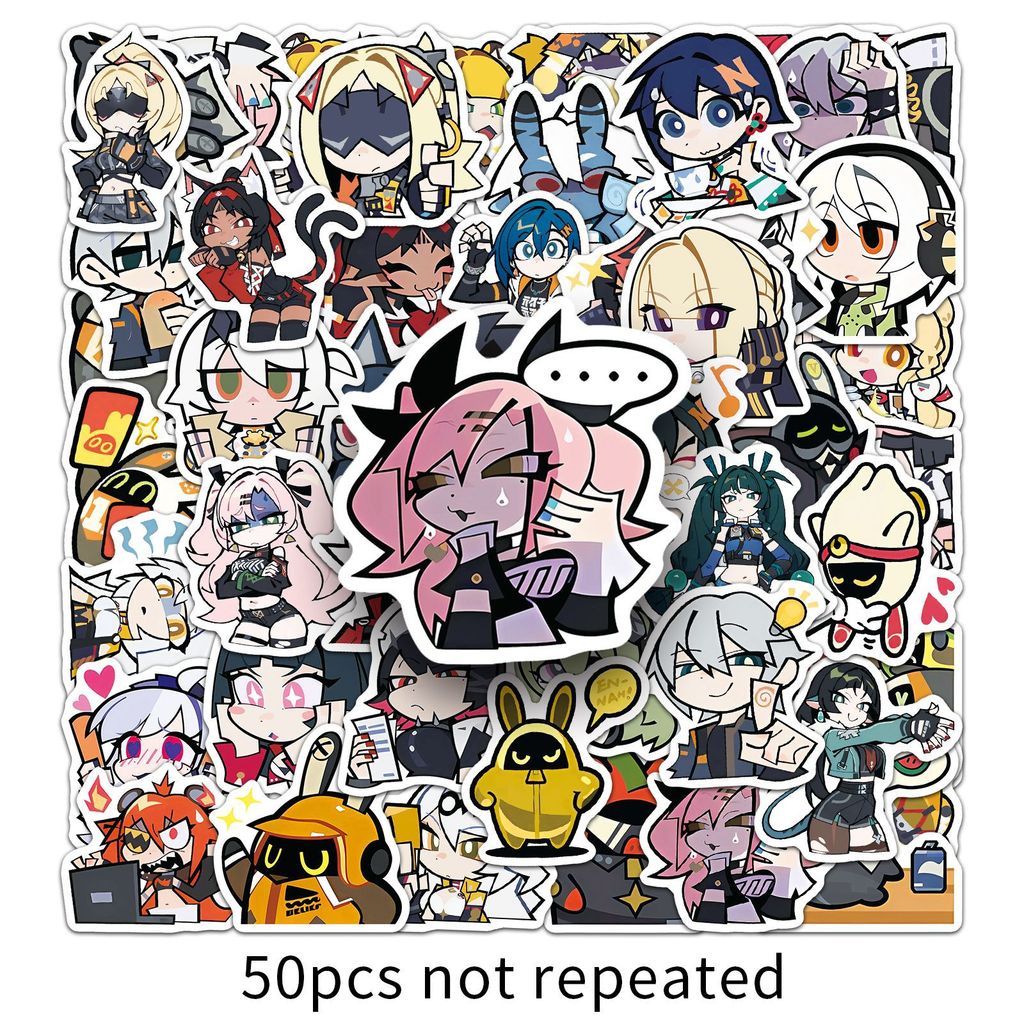 50 Pcs Zenless Zone Zero Stickers - Cute Game Meme Decals for Water ...