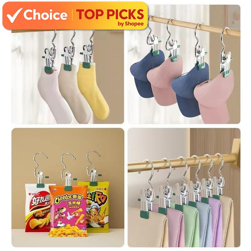 10pcs Space-Saving Clips | Anti-Rust Garment Hangers | Multi-Use for ...