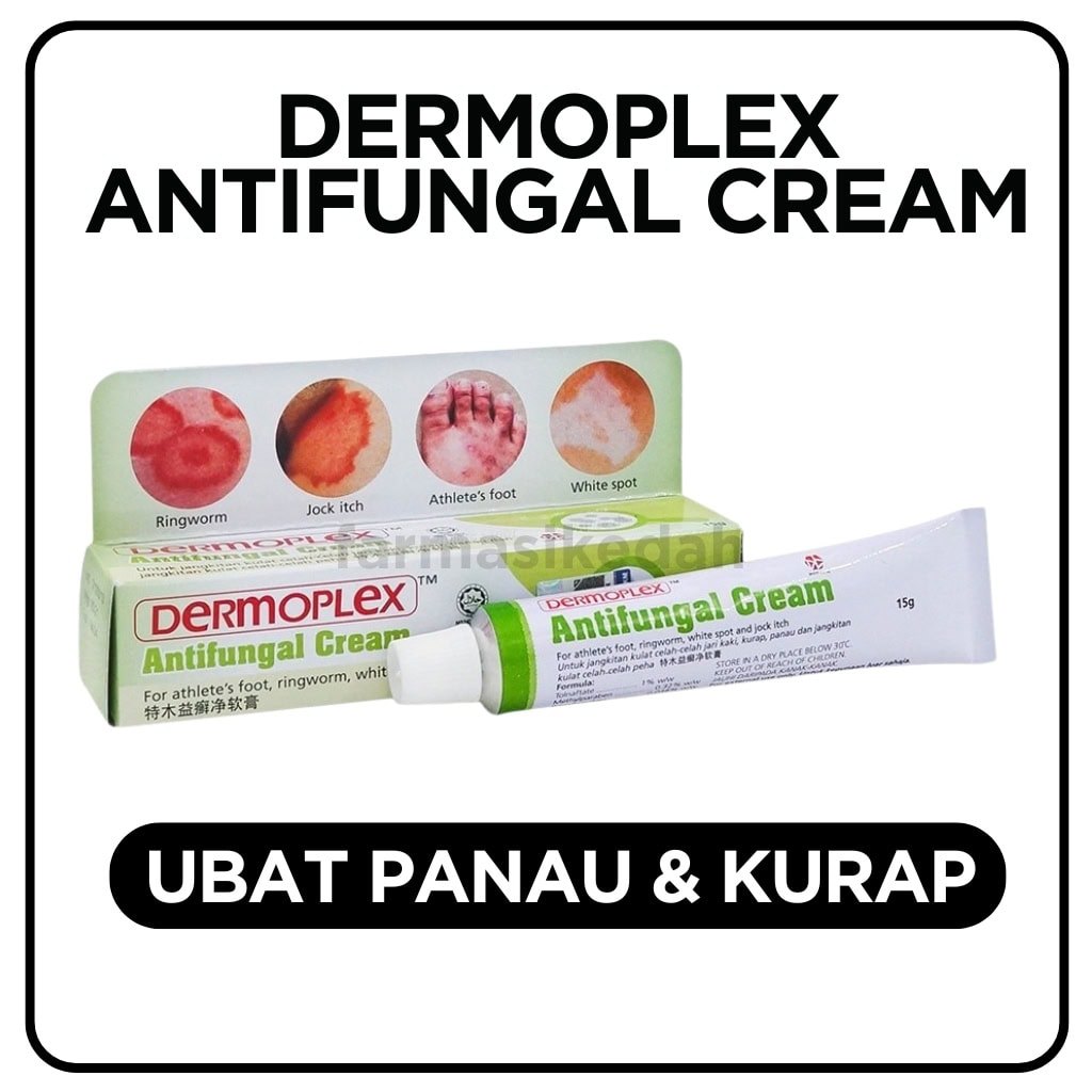 Dermoplex Antifungal Cream 15g | Ubat Krim Sapu Panau Kurap Kulat ...