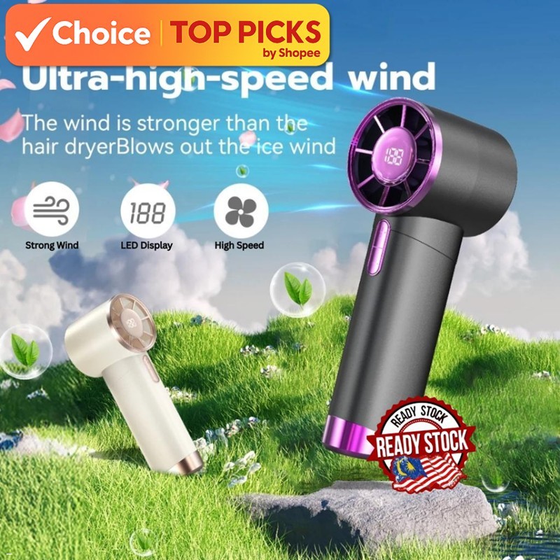Mini Fan Rechargeable Strong Wind - 100 Speed Settings, Digital Display ...