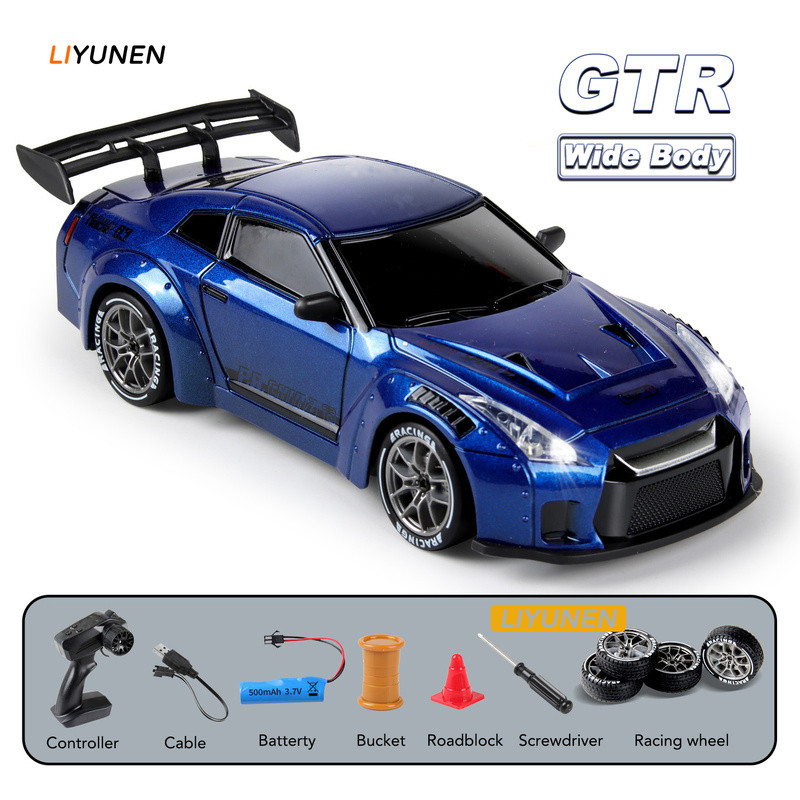 RC 4WD Drift Car GTR Porsche Wide Body Model 3.4G Remote Control ...