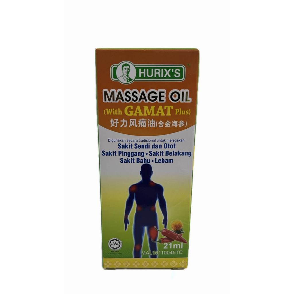 HURIX'S MASSAGE OIL WITH GAMAT PLUS 21ML (EXP: 09/2026) | Shopee Malaysia