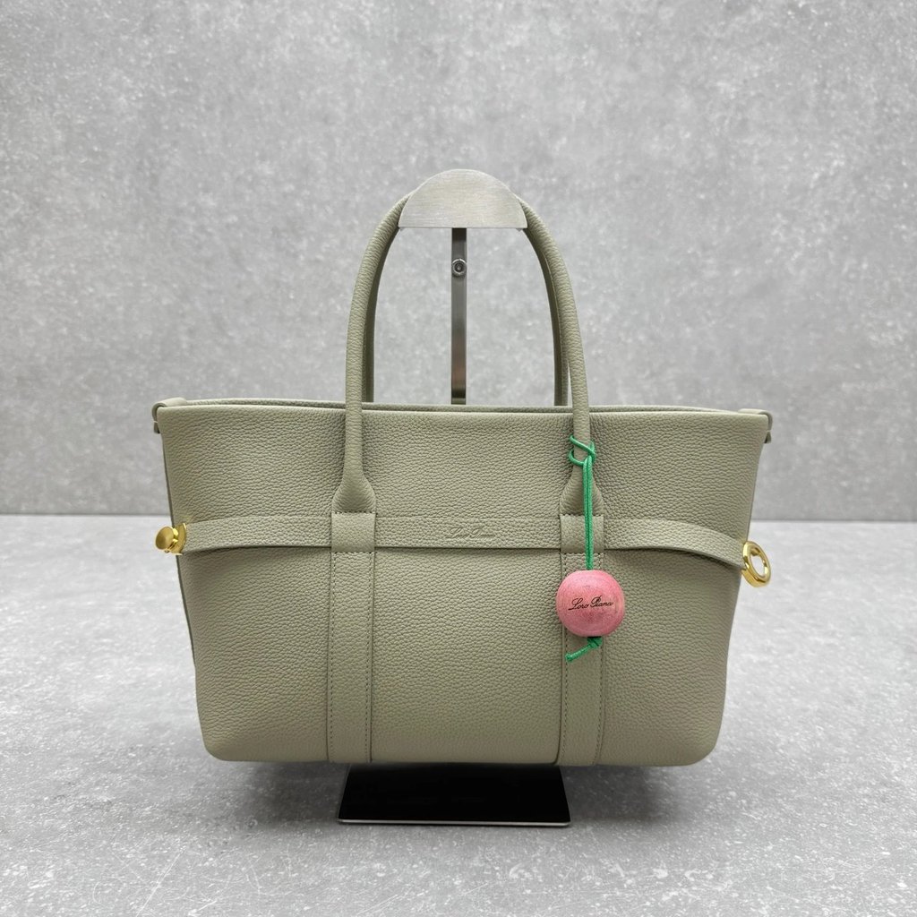 [Kaile Bag Shop] Loro Piana Ghiera shopper Embossed Brand Logo Cow ...