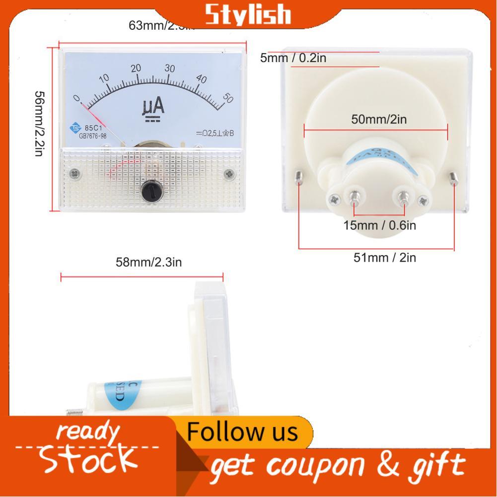 stylish365 Ammeter Head Pointer Current Meter with Clear Scale for ...
