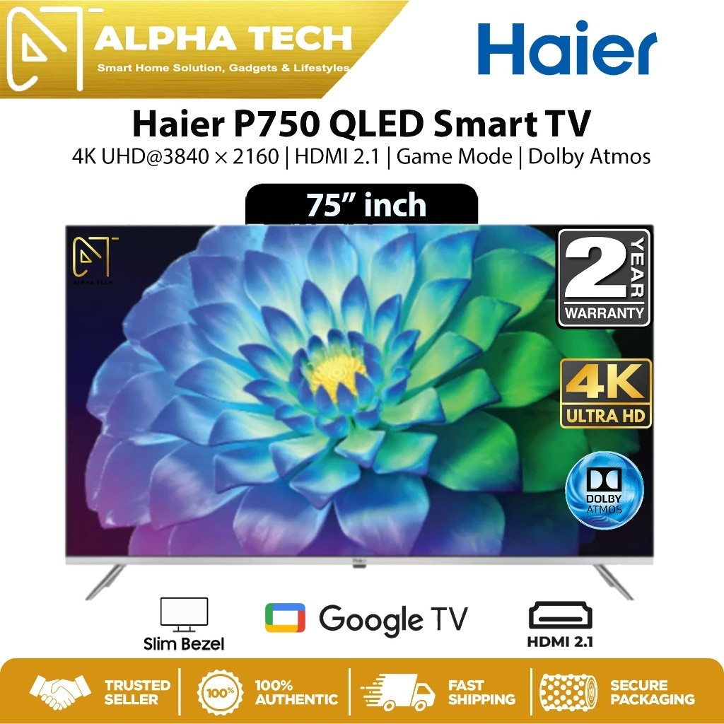 Haier 75'' P750 Series QLED Smart TV H75P750UX - 4K UHD | HDMI 2.1 ...