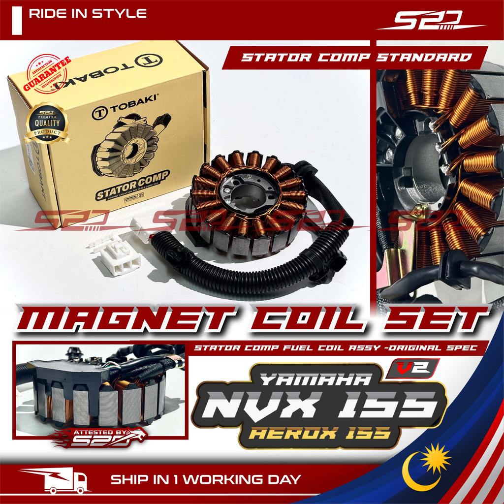 Magnet Coil Set TOBAKI YAMAHA NVX 155 V2 AEROX PNP Stator Comp Fuel ...