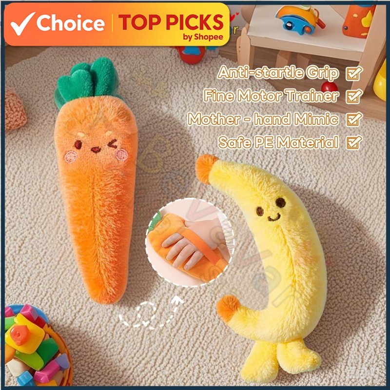 Bevavar Baby Soothing Toy Hand-Holding Plush Toy Anti Startle Kids ...