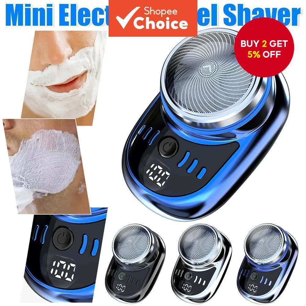 Mini Mens Shaver Portable Digital Power Display Razor Waterproof ...