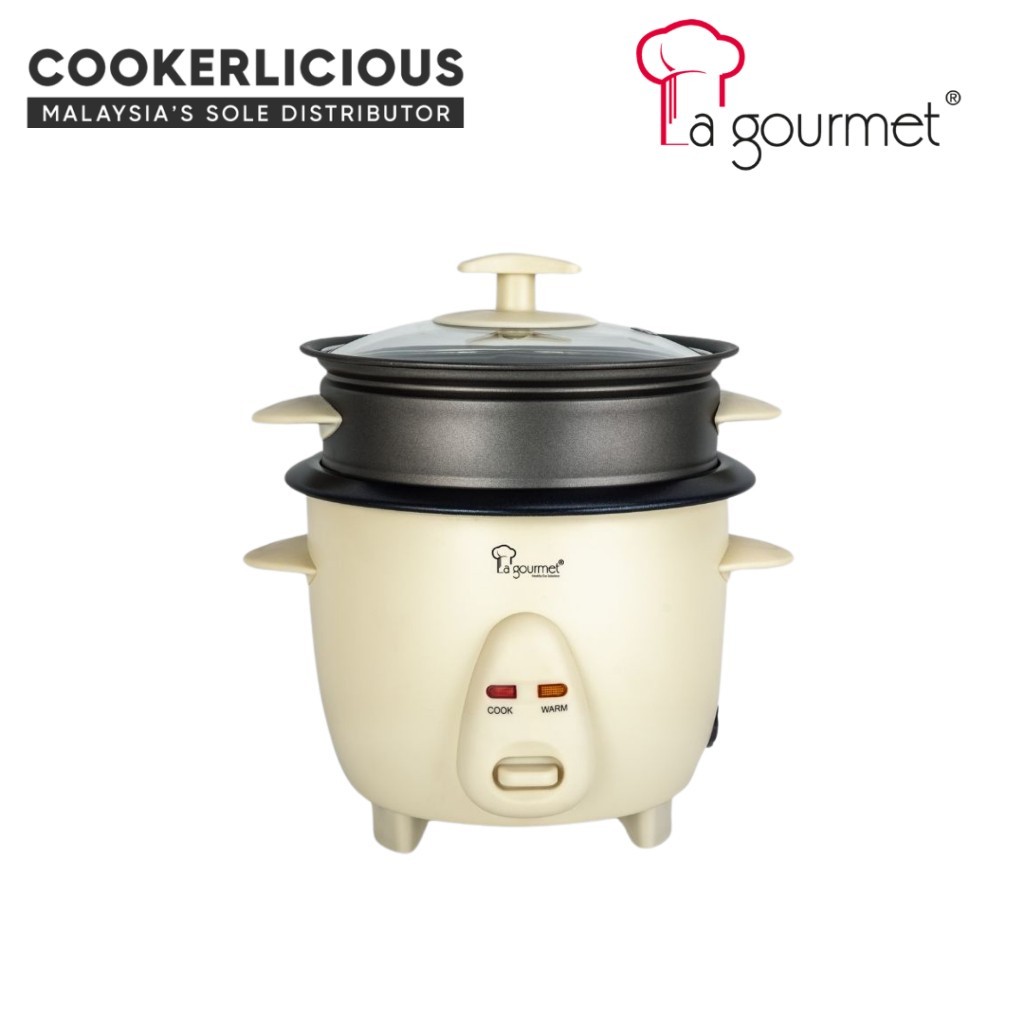 La Gourmet Rice Cooker With Non-Stick Steamer (0.6L) | Shopee Malaysia