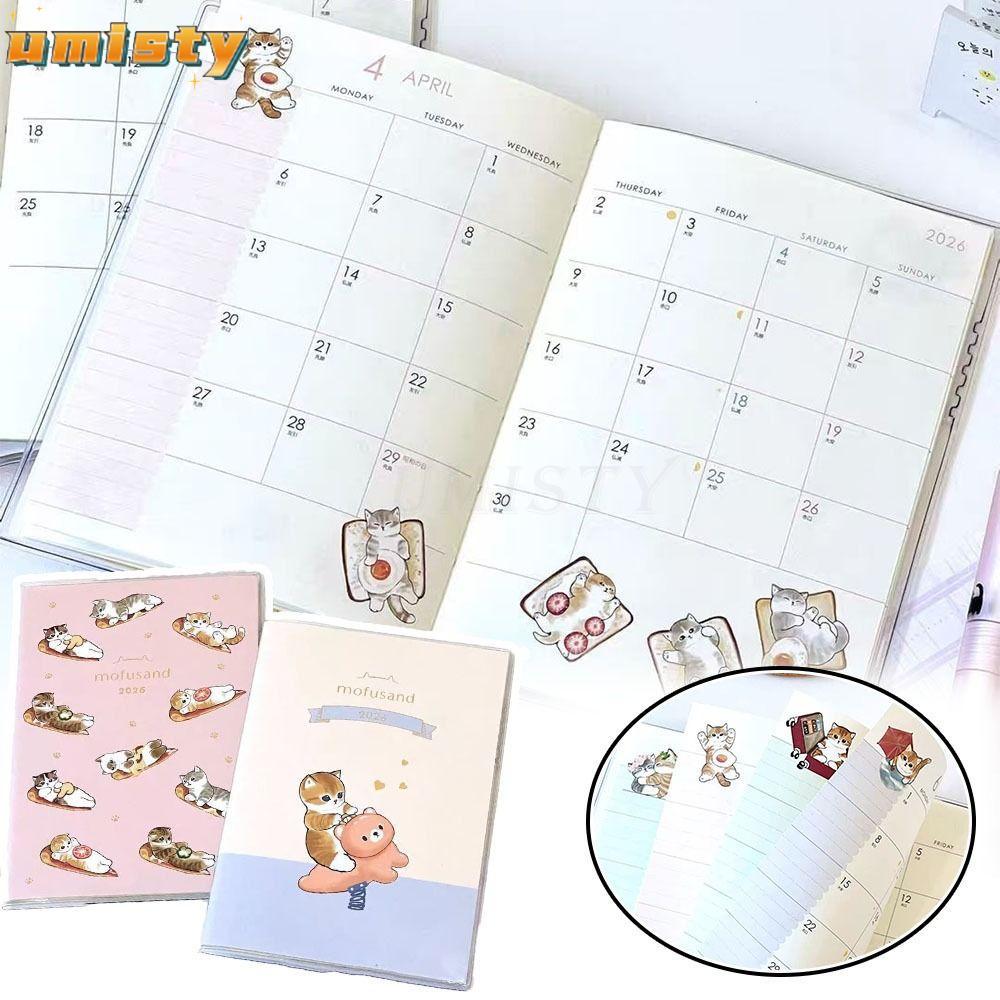 UMISTY 2026 Planner, Cute Kitten To Do List Student Notebook, Cartoon ...