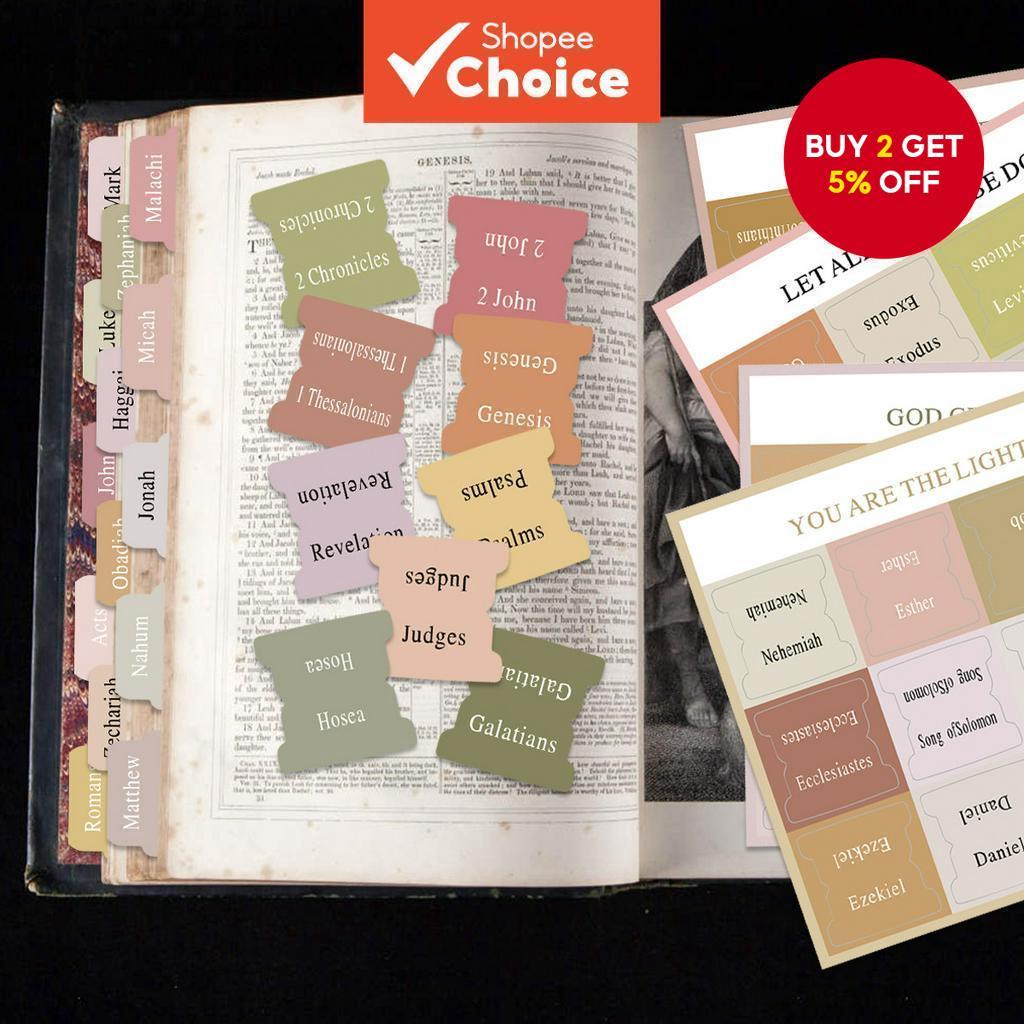 5 Sheet Colorful Bible Index Label Sticker Writable Removable ...