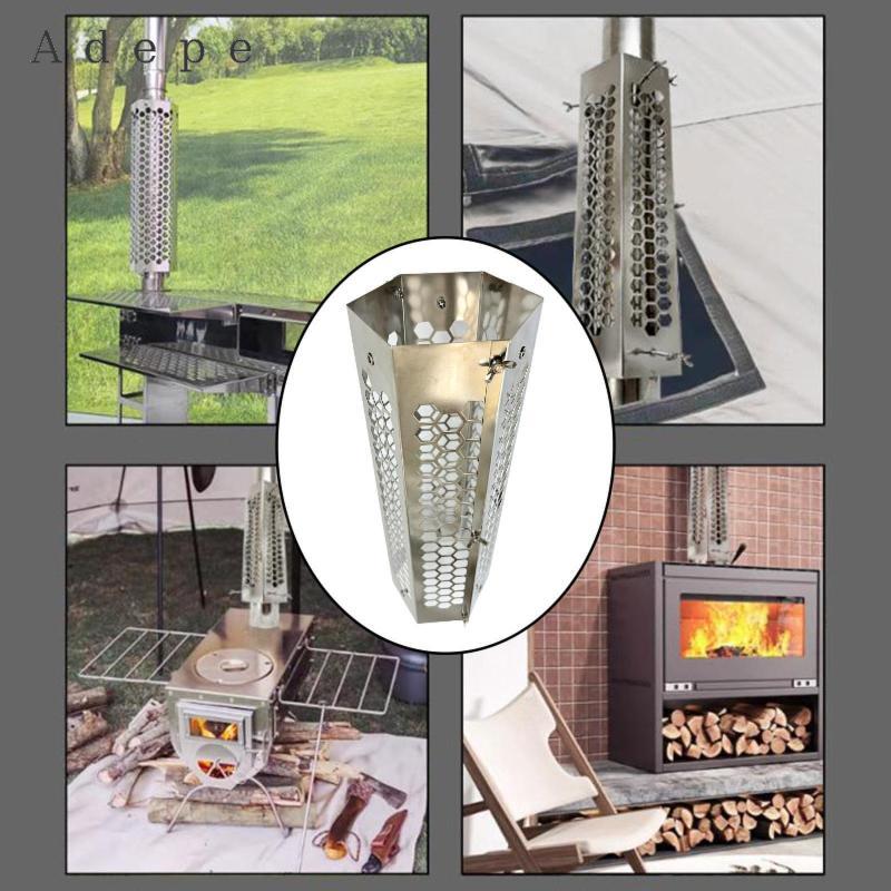 Adepe Tent Stove Chimney Pipe Rain Cap, Stove Pipe Top Cap Protection ...