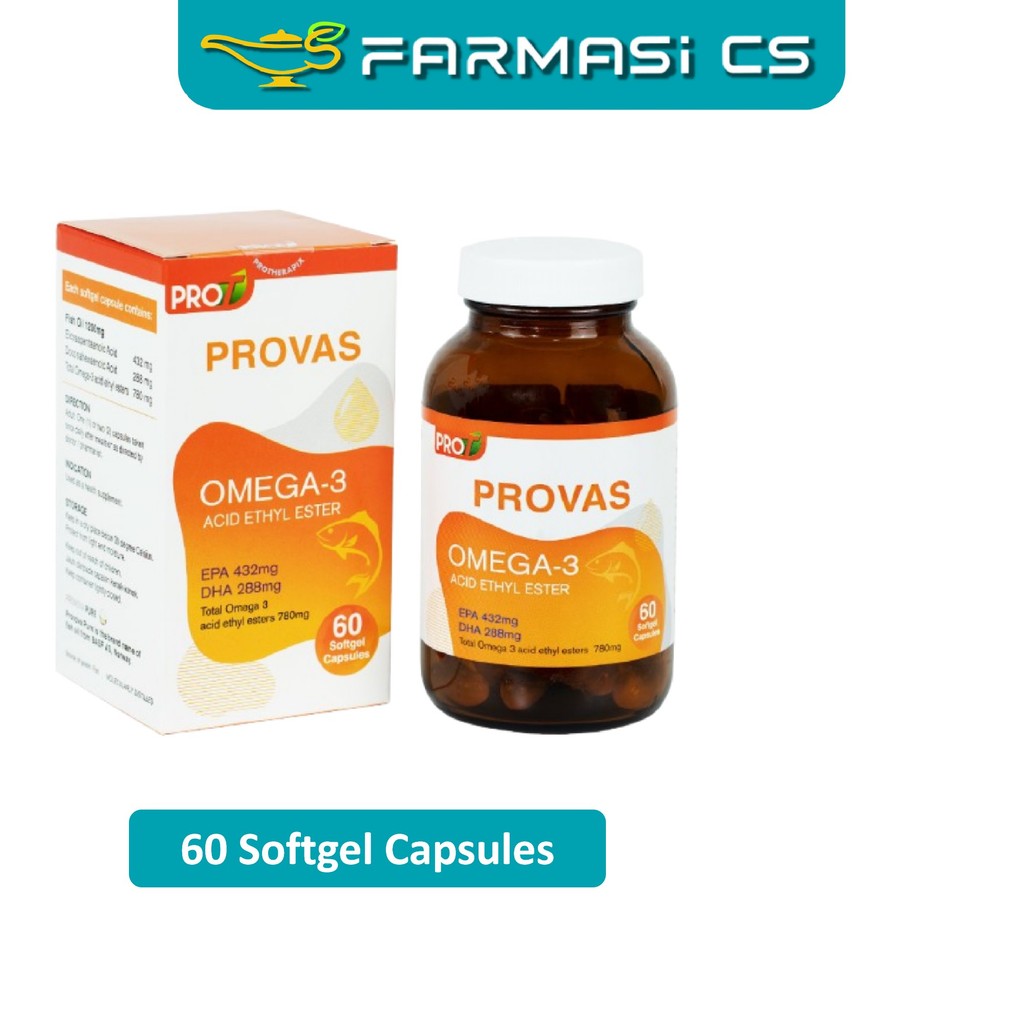 Provas Omega 3 Fish Oil 60 Softgel Capsules EXP:06/2027 [ EPA DHA ...
