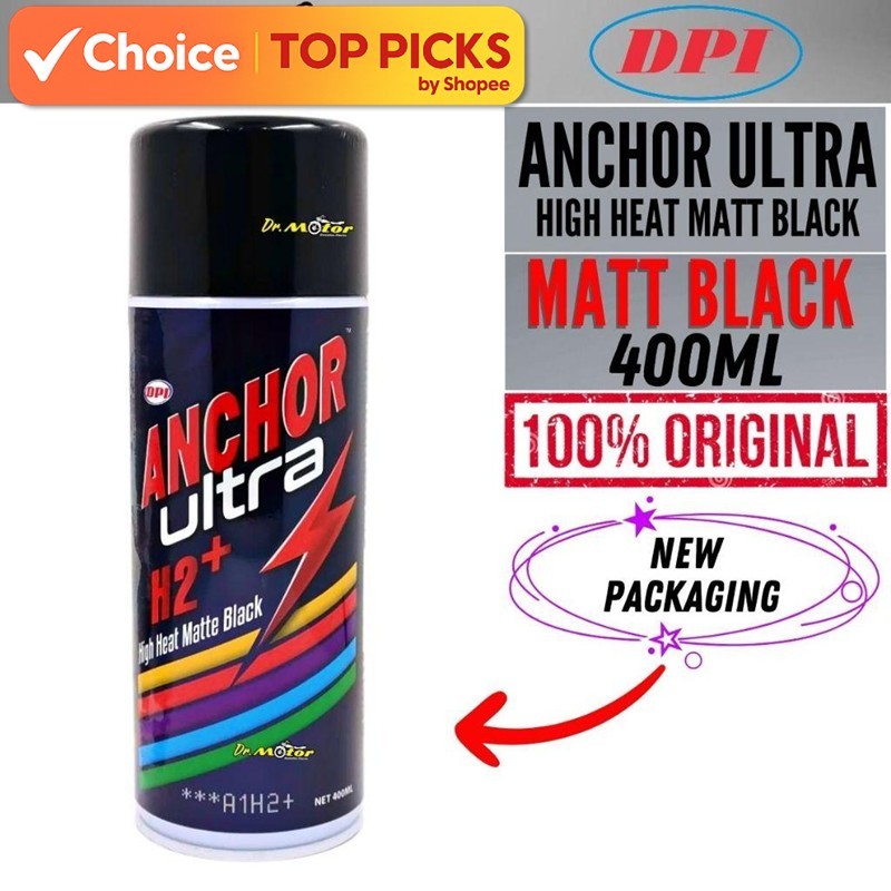 DPI Anchor Ultra High Heat Matt Black Exhaust Spray (400ml) - High ...