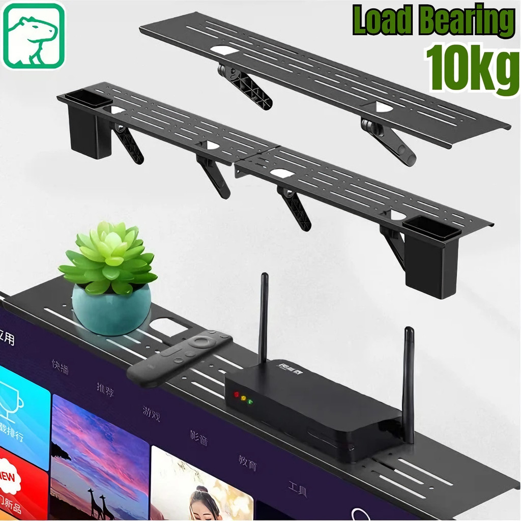 Adjustable Rack TV Monitor Organizer Screen Top Storage Shelf Holder ...