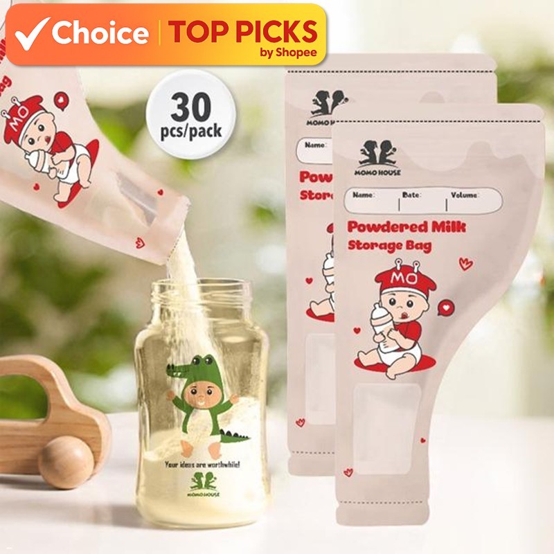 Momo House Disposable Milk Powder Storage Bags (30pcs) - BPA-Free, Leak ...