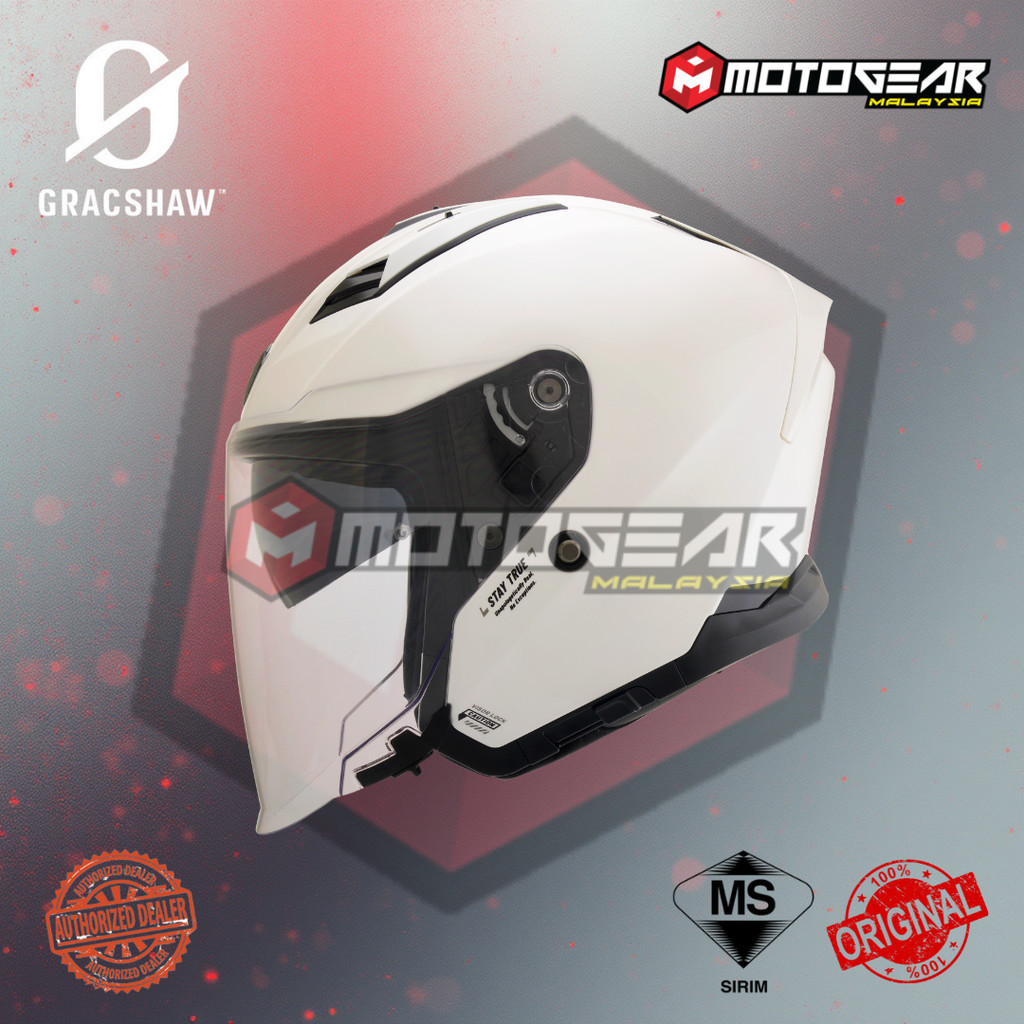 GRACSHAW GENNEX II GLASS WHITE OPENFACE | Shopee Malaysia