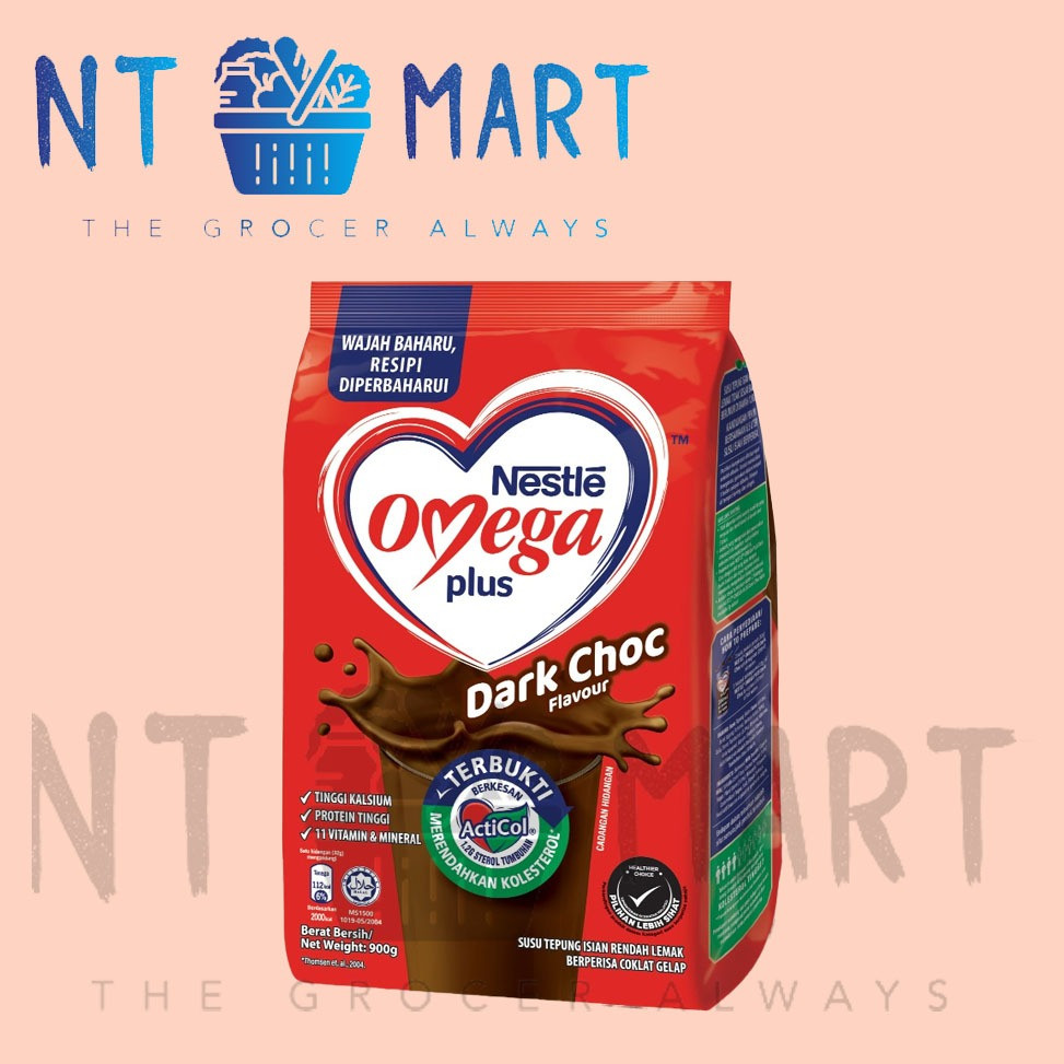 Nestle Omega Plus Dark Chocolate Milk Powder 900g | Shopee Malaysia