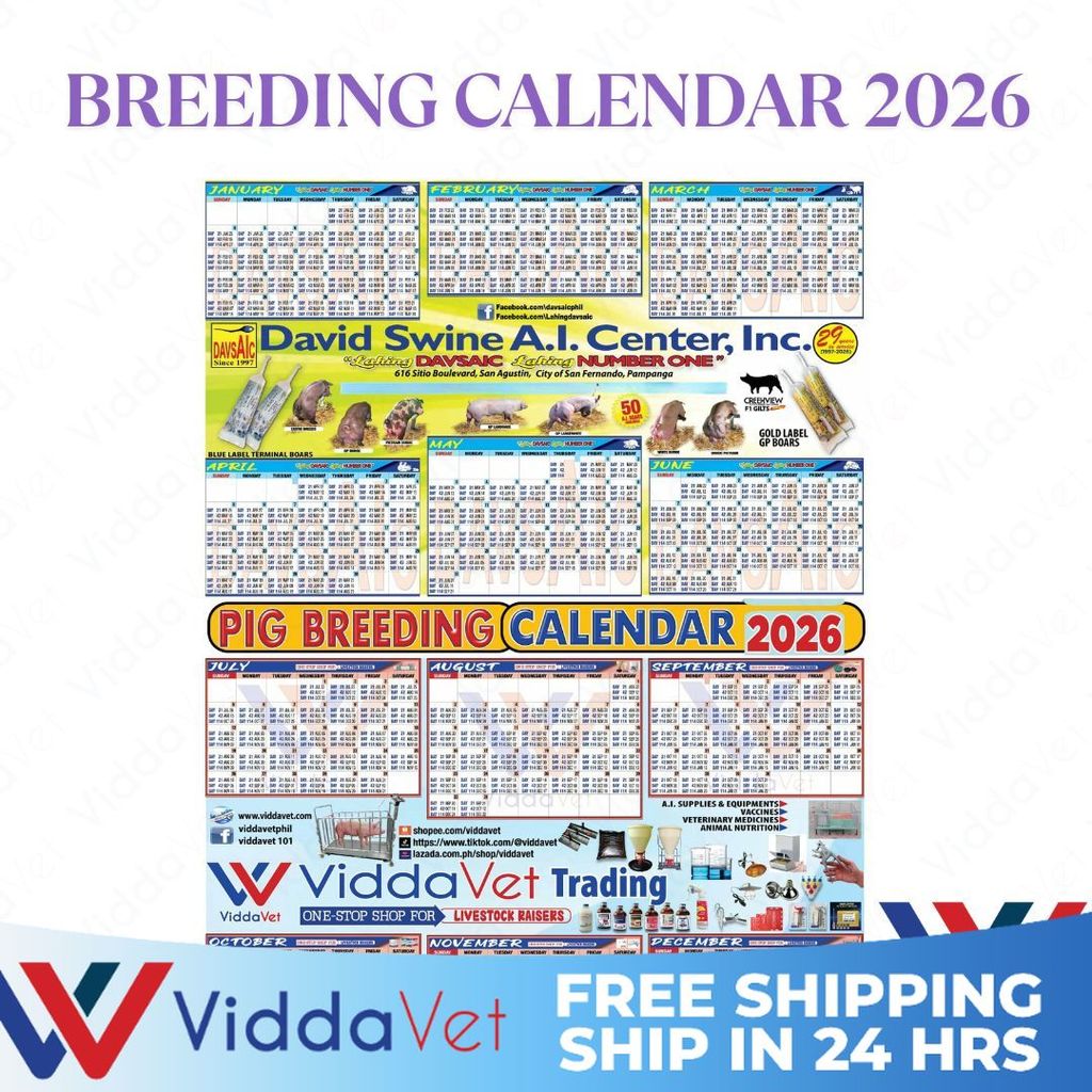 2026 Breeding Calendar for Hog Raisers Complete Swine Management Guide ...