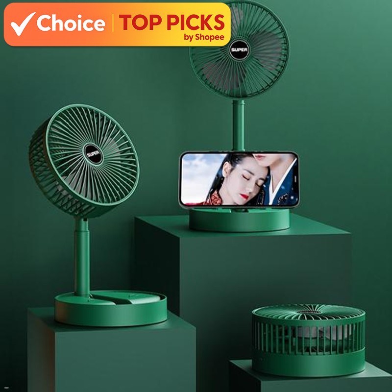Adjustable Mini Desk Fan – USB Rechargeable Folding Table Fan for Home ...