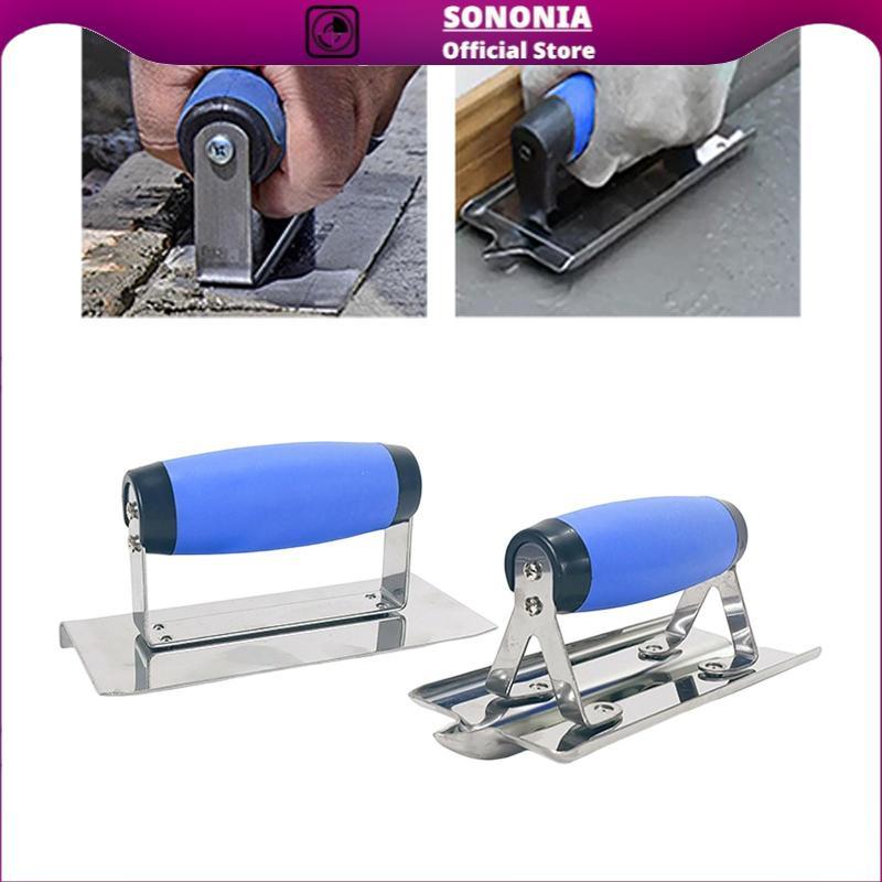 [SONONIA] Round Corner Trowel with Rubber Handle Handheld Concrete ...