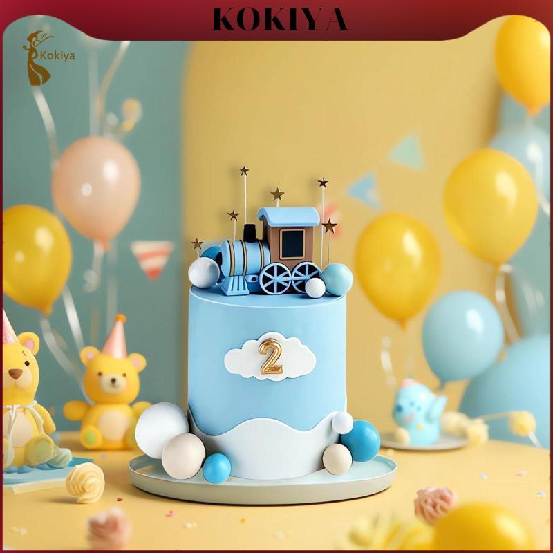 [kokiya] 18x Train Cake Topper Train Theme Party for Weddings Train ...