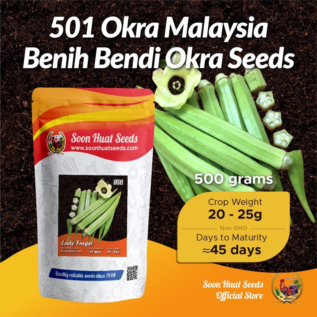 [500g] 501 Benih Bendi Malaysia Soon Huat Seeds | Shopee Malaysia