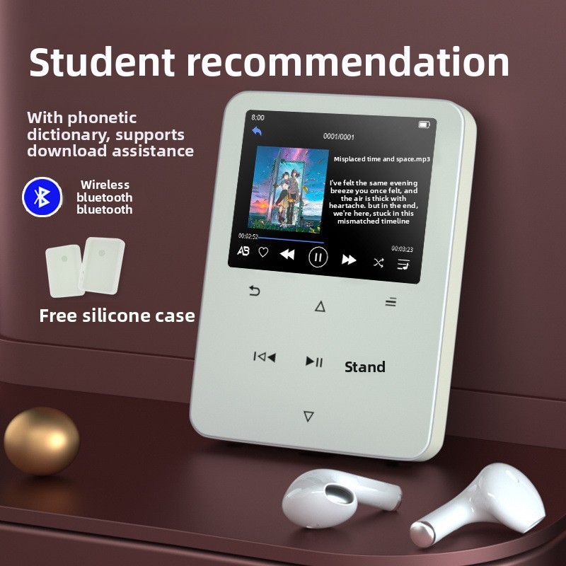 Mp4 Student White mp3 Walkman Wireless Bluetooth Touch Music Full ...