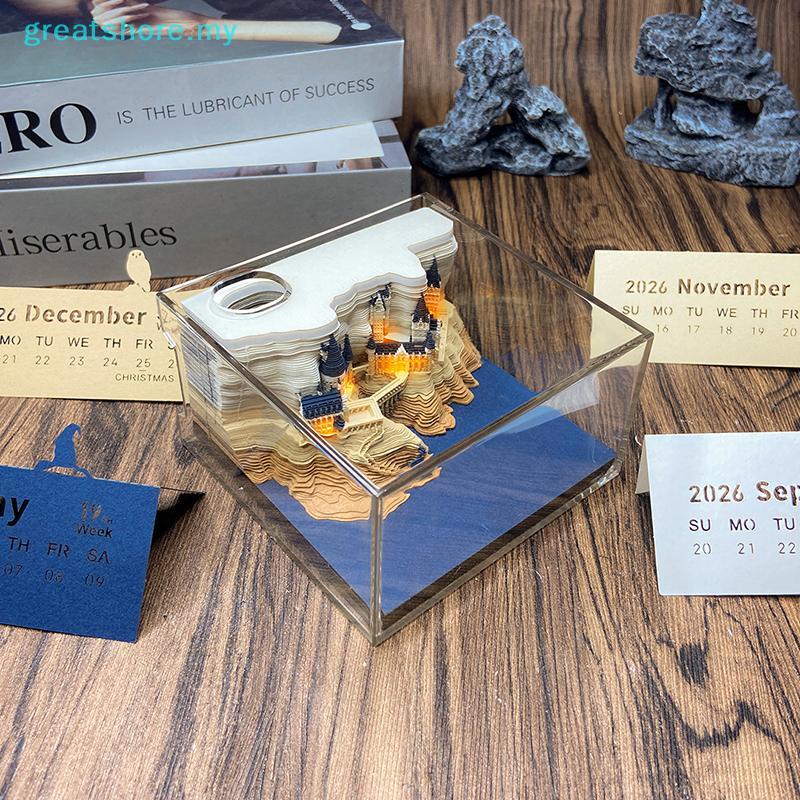 greatshore Time Piece Calendar 2026 Desk Calendar With LED Light 3D ...