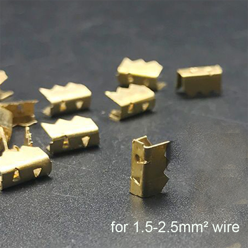 100PCS Terminal type Crimping Buckle Wiring small teeth fascia Terminal ...