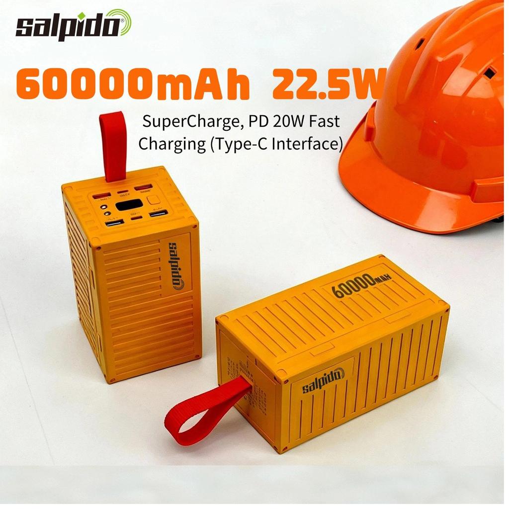 Salpido SAL-PWB601 60000mAh Power Bank, 22.5W Fast Charging PD20W Portable Charger with Dual ...