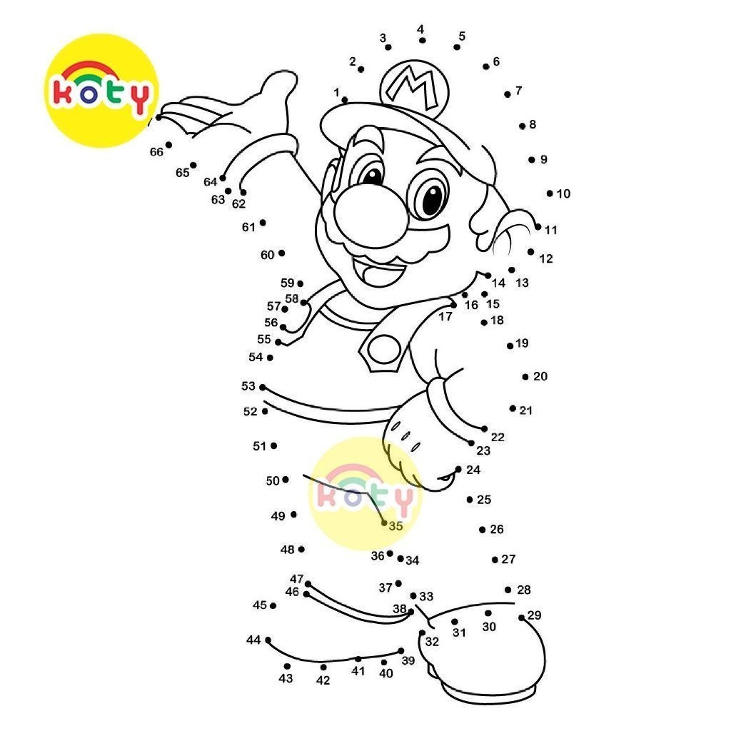 Set of 50 drawings connecting numbers - coloring - developing children ...