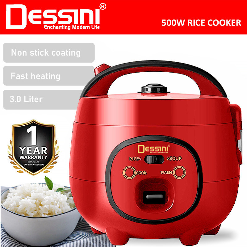 DESSINI ITALY 3.0L Electric Rice Cooker Non Stick Aluminium Inner Pot ...