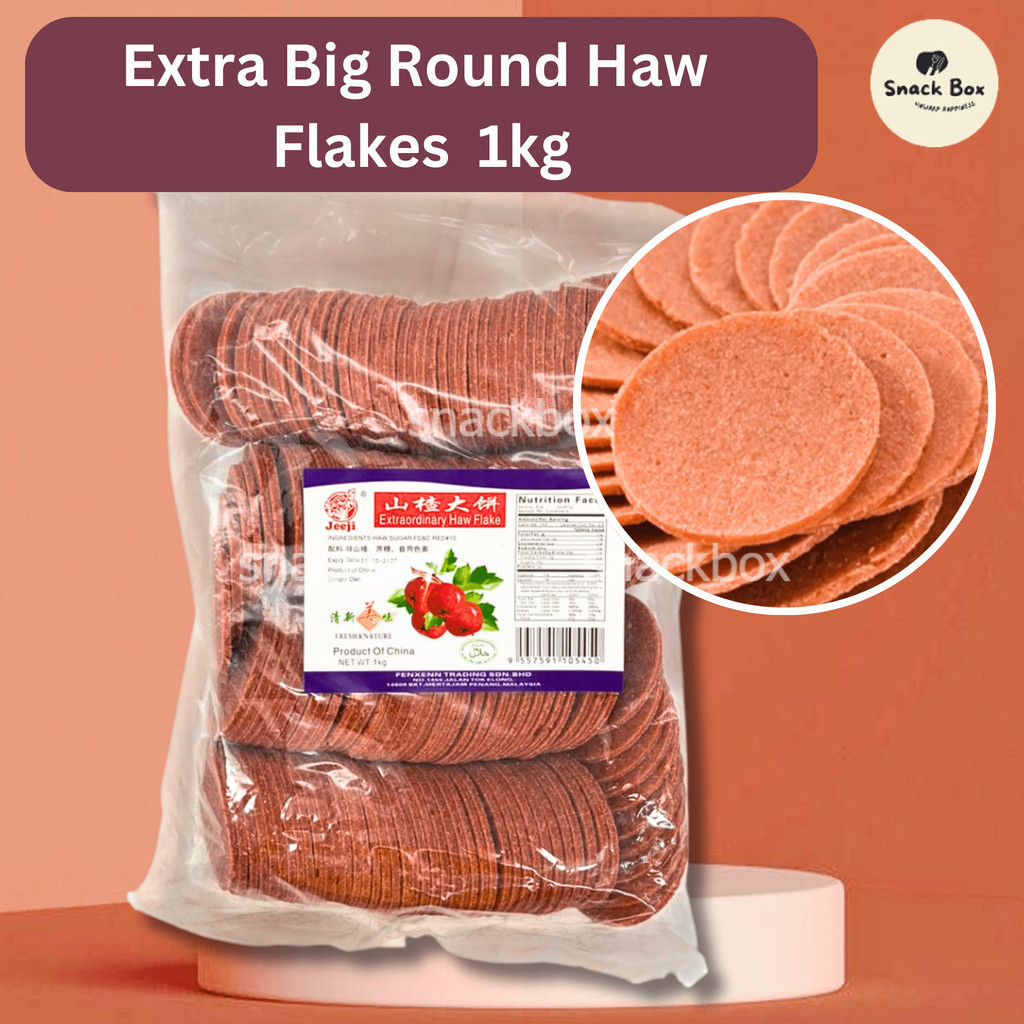 [HALAL] Extra Big Round Haw Flakes 1 kg Bulk Pack Candy Traditional ...