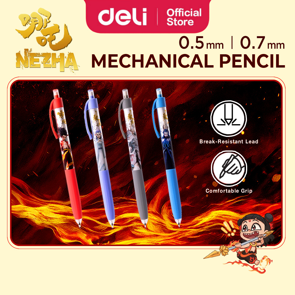 Deli Nezha Mechanical Pencil 0.5mm/0.7mm Smooth Writing Student Office ...