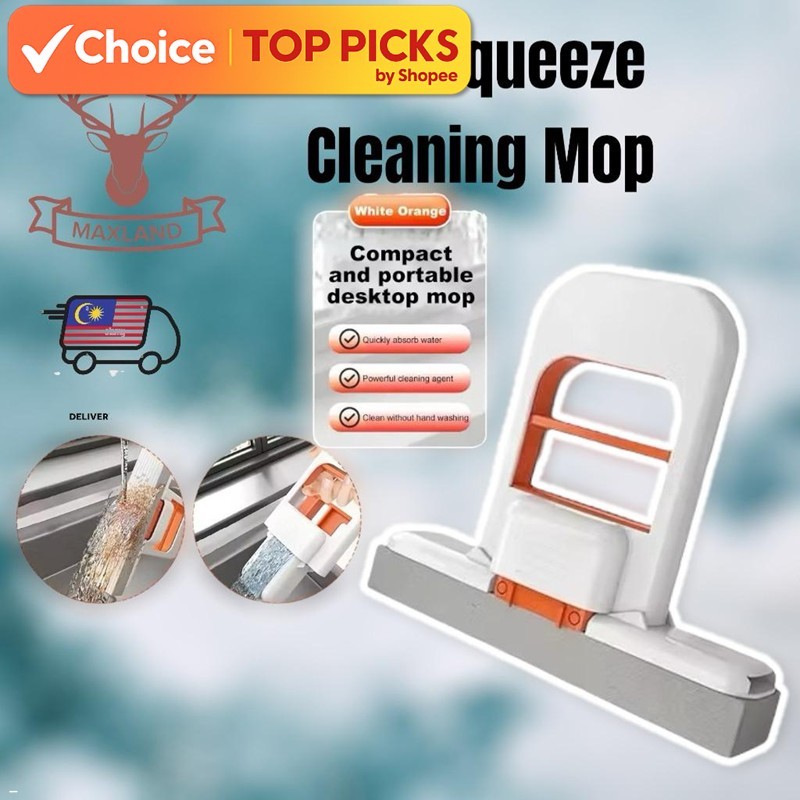 Mini Portable Squeeze Sponge Mop – Handheld Household Cleaning Tool for ...